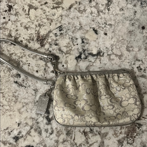 Coach | Bags | Coach Silver Clutch Wristlet | Poshmark